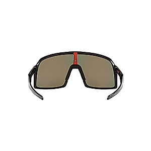 Oakley Men's OO9462 Sutro S Rectangular Sunglasses, Polished Black/Prizm Ruby, 28 mm