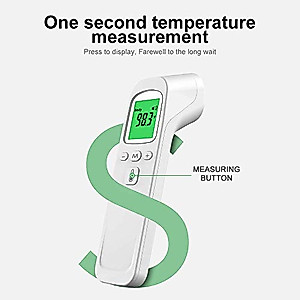 WORUIJIA Forehead Thermometer for Adults，Baby Digital Thermometer with Accurate Instant Readings, Fever Alarm and Memory Function, No Contact Infrared Thermometer for All People, White, WOFKAN004