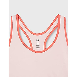 Under Armour Women's Armour Mid Keyhole Sports Bra , Retro Pink (676)/Quirky Lime , X-Large