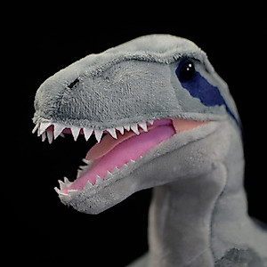 Velociraptor Dinosaur Plush Toy - Gray 17” Dinosaur Tyrannosaurus Stuffed Animal Plushie, Figurines Dinosauria Tyrannosaurus Stuffed Toys Soft, Gifts Collectible for Kids (Velociraptor)