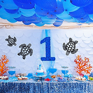 3 Pieces Sea Turtle Beach Theme Decor Metal Coastal Turtle Decor Wall Hanging Beach Sculpture Metal Farmhouse Turtle Wall Art Hawaiian Style Room Ornament for Home Indoor Outdoor Bathroom Garden