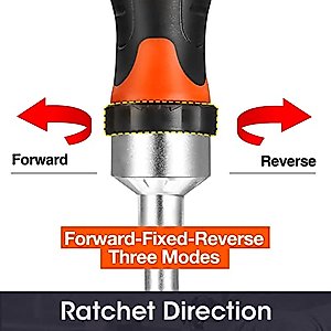 ValueMax 13-in-1 Multi-bit Ratcheting Screwdriver Set Tool All in One, Portable Multi-purpose Ratchet Screw-driver, Slotted/Philips/Torx/Square
