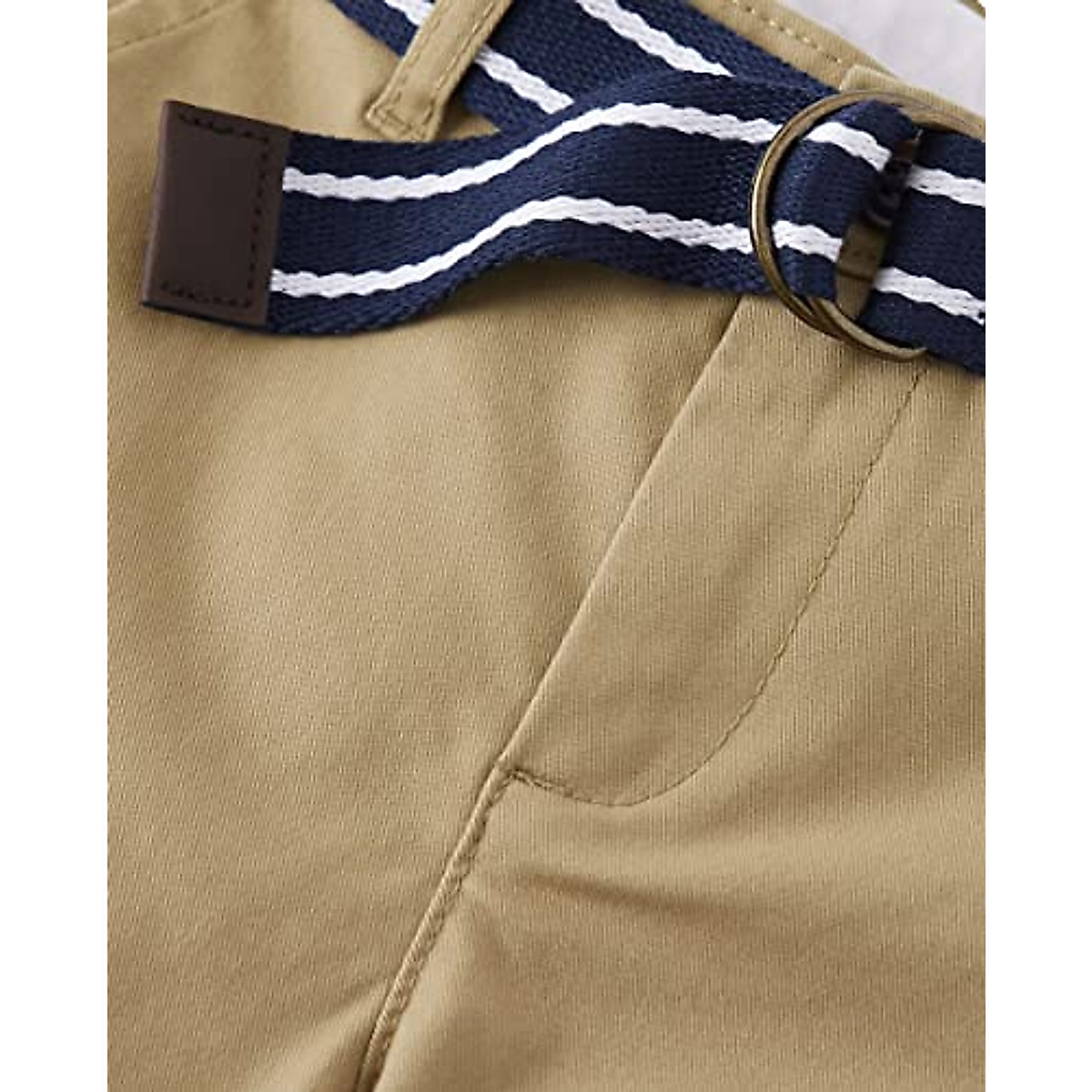 Gymboree Boys and Toddler Belted Twill Chino Pants, Sesame, 2T