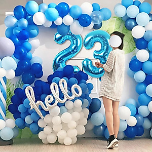 21 Balloon Number, 40 Inch Blue Foil Balloons Giant Jumbo Helium Number 21 or 12 Balloons for Boys Girls 21th 12th Birthday Decorations Anniversary Events Party Decorations (Blue)