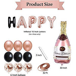 30th Birthday Ballloons, So Happy Im Thirty Balloons Black and Rose Gold, Funny 30th Birthday Balloons, 30th Birthday Banner, 30th Birthday Decorations, 30th Birthday Gift Ideas