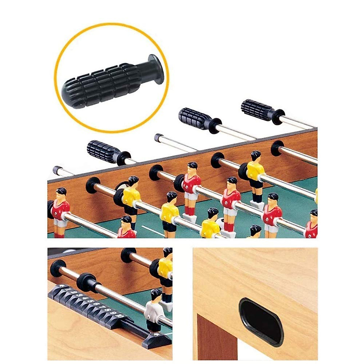 GAOSHENGWUJINGD Foosball Table Game Table Multi Game Table, Combo Game Table W/Soccer, Billiard, Slide Hockey, Wood Foosball Table, Perfect for Game Rooms, Arcades, Bars, Parties, Family Night