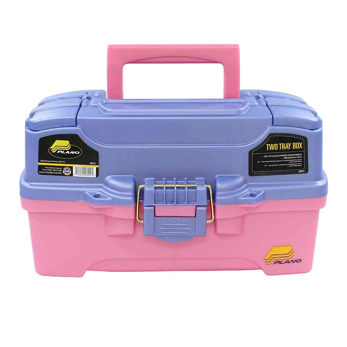 Plano 2-Tray Tackle Box with Dual Top Access, Periwinkle/Pink, One Size (620292)