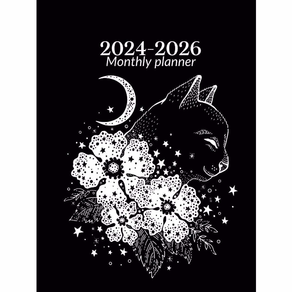 2024-2026 Monthly Calendar & Planner: Black Cat Cover| 36 Months Calendar (January 2024 to December 2026)|With To Do List Organizer , Password log, Contact list and Notes