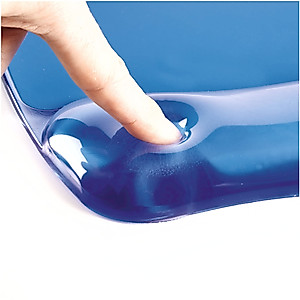 Fellowes 9114120 Gel Crystal Mousepad/Wrist Rest, Blue (91141)