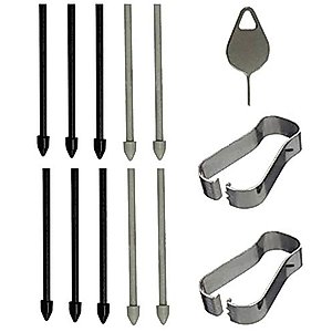 2 Packs Tips/Nibs Replacement with Removal Tweezer for Samsung Galaxy Tab S7/S7 Plus Touch Pen S Pen Stylus Pen(Tab S7/S7 Plus Tips-Black)