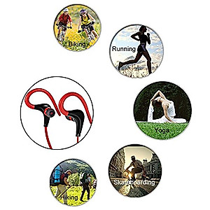 LUYANhapy9 Wired Headset Sport Running Jogging Earphone Earhook Stereo Headphone with Mic for Cell Phone Black