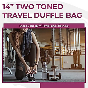 Personalized Passion - Small Duffle Bag for Boys and Girls | Perfect sized 14” Two Toned Travel Duffle Bag | Personalized name Sports Gym Bag for Storage