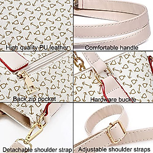 YOUNXSL Women Handbag Set 6 Pcs PU Leather Tote Purse Multi-purpose Classic Shoulder Bag Top Handle Bag Satchel(Coffee)