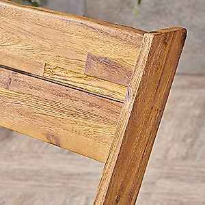 Christopher Knight Home Irene Outdoor Acacia Wood Bench, Sandblast Teak Finish