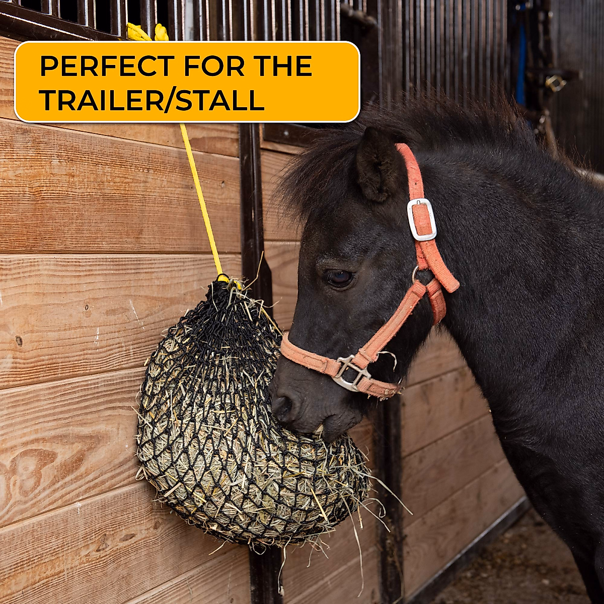 Texas Haynet - Extra Small Slow Feed Hay Net with 1 inch Holes, Easily Holds 1-2 Flakes