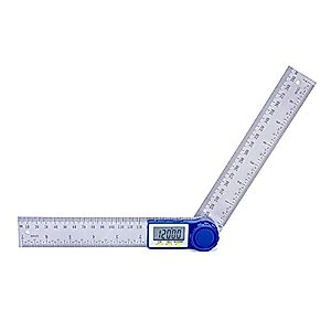 Suncala Digital Angle Finder Protractor with Zeroing and Locking Function, 7-Inch Stainless Steel Angle Finder Ruler