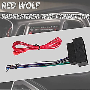 RED WOLF Car Radio Wiring Harness Adapter Replacement for Jeep Dodge Ram Chrysler 2015-2021 to Install Aftermarket Stereo NAV Cable Connector Plug