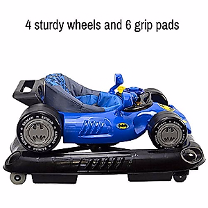 KidsEmbrace Batman Baby Activity Walker, DC Comics Car, Music and Lights, Blue