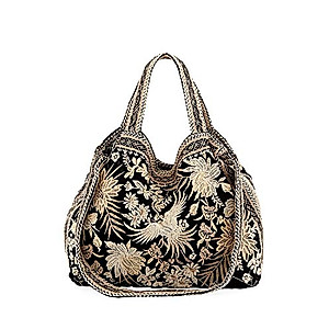 Johnny Was Othilia Black Velvet Cream White Lace Velvet Bag Handbag Purse New