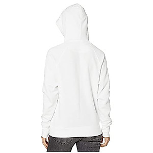 Champion womens Powerblend Fleece Hoodie, Script Logo Hooded Sweatshirt, White-y08113, Large US