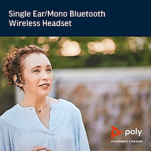 Plantronics - Voyager 5200 UC (Poly) - Bluetooth Single-Ear (Monaural) Headset - USB-A Compatible to connect to your PC and/or Mac - Works with Teams, Zoom & more - Noise Canceling