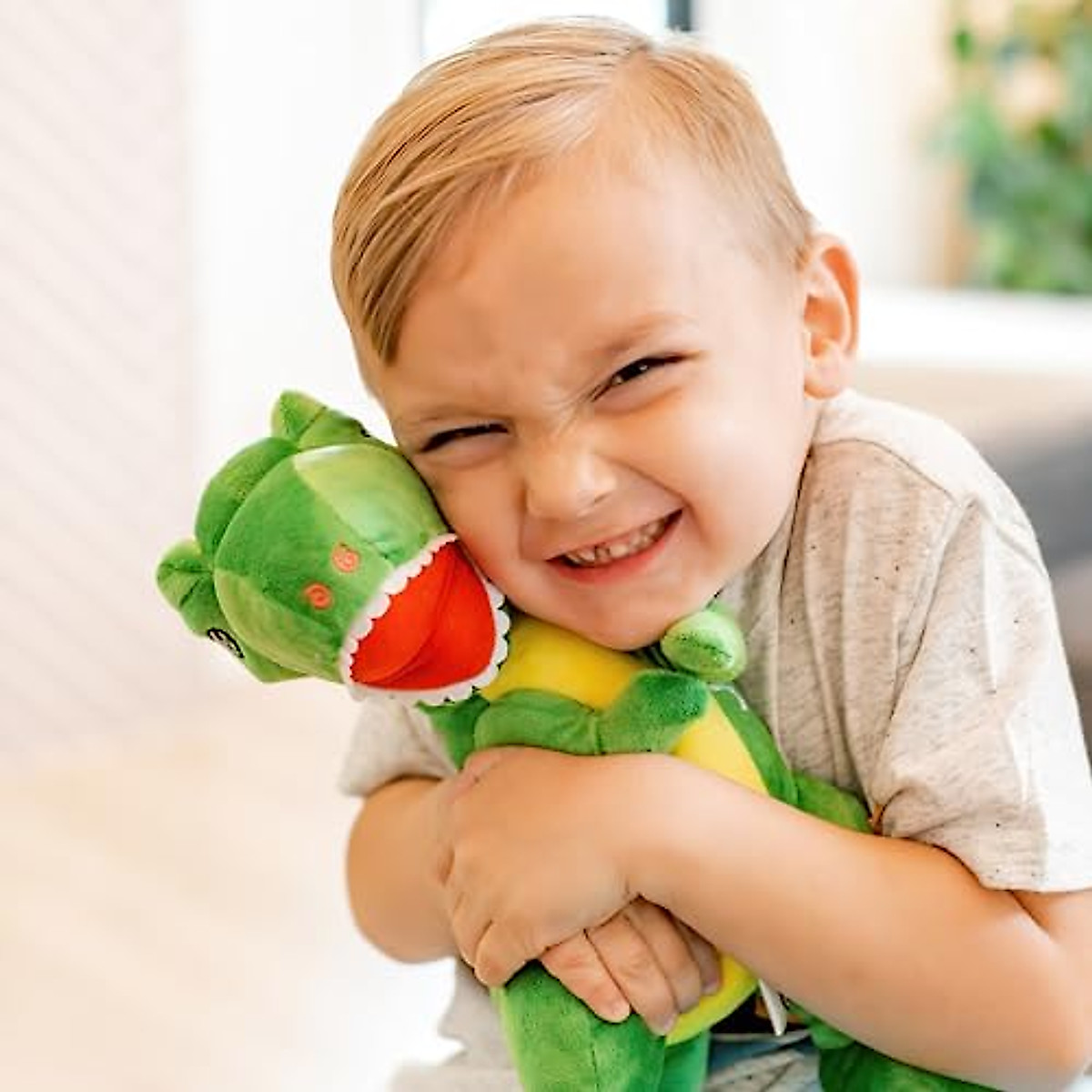 STEM-Accredited Dinosaur Giftset - A Surprise Gift for Boys Complete w/T-Rex Dinosaur Plush, Dinosaur Pullback Cars, Dinosaur Painting Kit, Squishies, Pop It & More