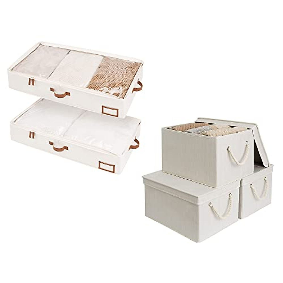 StorageWorks Underbed Storage Box and 32L Storage Bins with Lids