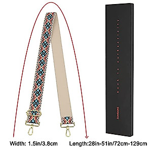 Adjustable Guitar Straps for Handbags Purse Straps Replacement Crossbody Wide Shoulder Bag Strap