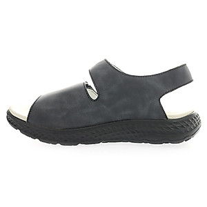 Propét Women's TravelActiv Scottsdale Sandal, Black, 11 XX-Wide