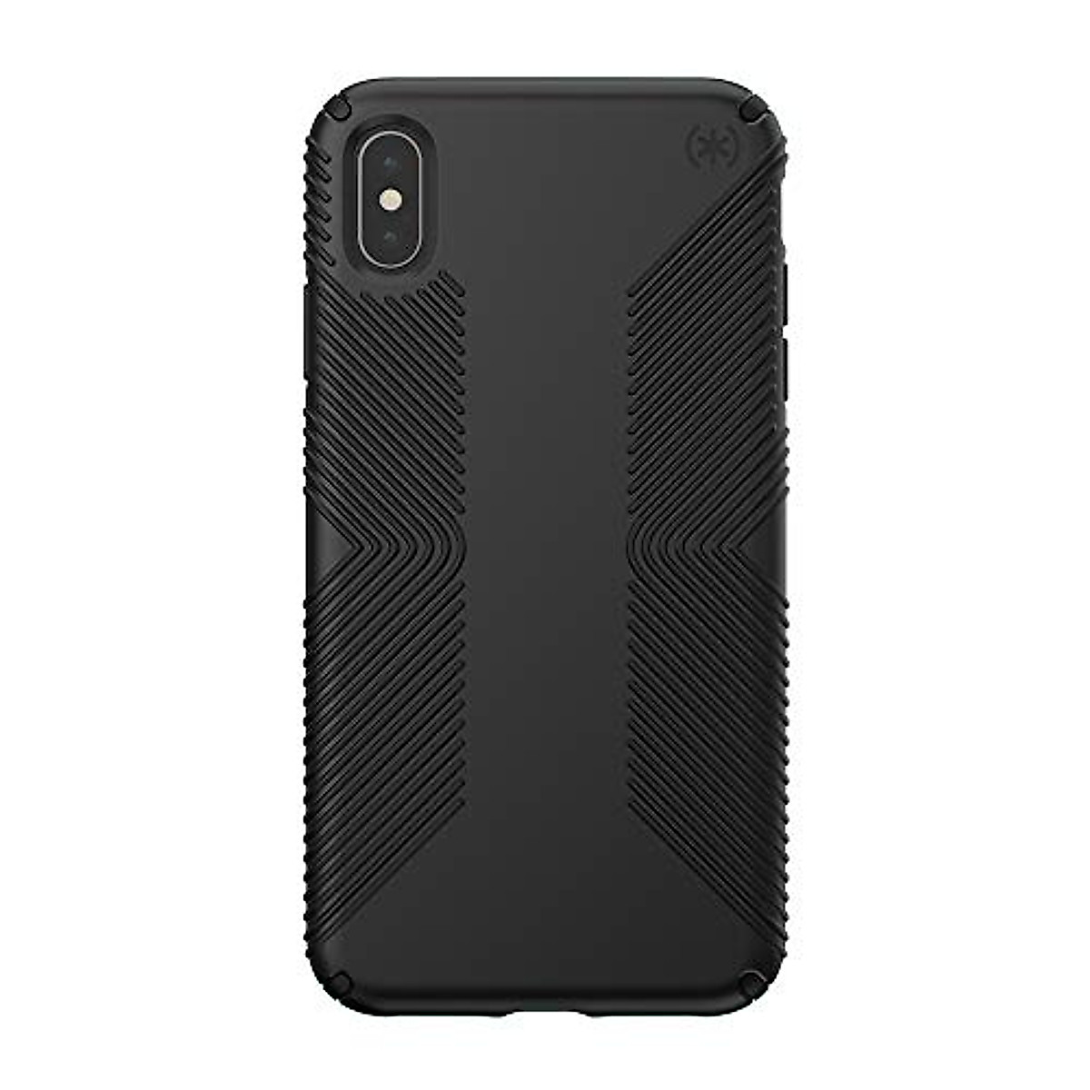 Speck Presidio Grip iPhone XS Max Case - Slim Fit, Silicone, Black/Black