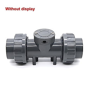 FDAVDNMG DN25-80 High Precision Smart Digital Display Flowmeter RS485 LCD Electronic Flowmeter PVC Flow Sensor for Farm/Garden Irrigation 1Pcs(Without Display,3)