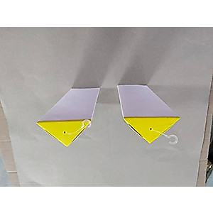 Fruit Fly Traps Yellow Sticky Traps for Gnats Fruit Fly Triangular Hanging Fly Traps with Hook for House Indoor Outdoor Fly Sticky Trap Pest Control Traps for Mosquito, Flying Insect (16 Pieces)