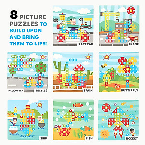 Fine Motor Skill Building Toy with STEM Activities for Kids Ages 3-5 | 116 Piece Preschool Arts and Crafts Kit for 3 4 5 Year Old Boys and Girls