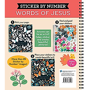 Brain Games - Sticker by Number: Words of Jesus (28 Images to Sticker)