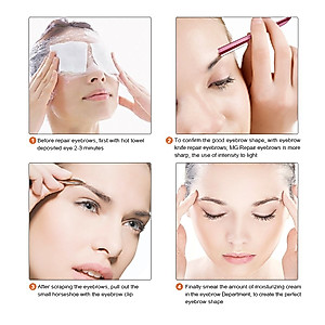 Miss Gorgeous London Eyebrow Razor, Eyebrow Razor Shaper for Men and Women, Grooming Shavers (red-10pcs)