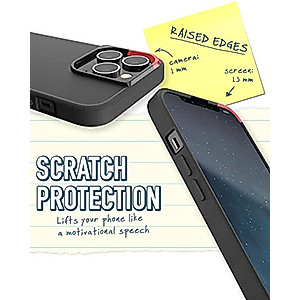 Smartish iPhone 13 Pro Slim Case - Gripmunk Compatible with MagSafe [Lightweight + Protective] Thin Grip Cover with Microfiber Lining - Black Tie Affair