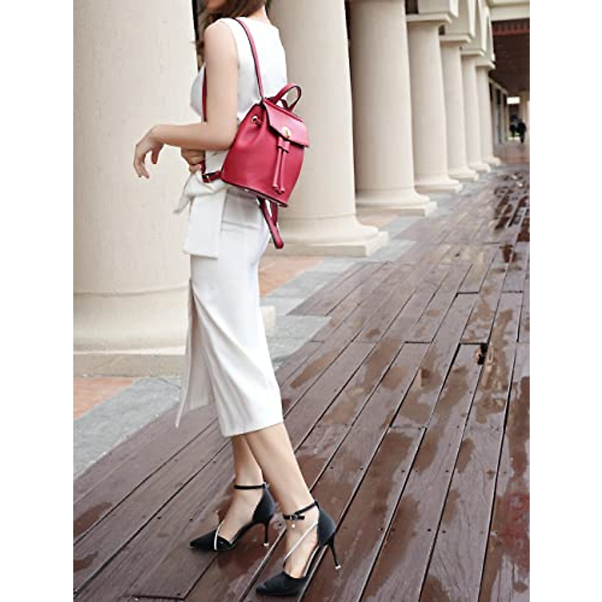 MKF Backpack Purse for Women & Teen Girls - Vegan Leather Top-Handle Ladies Fashion Travel Pocketbook Bag – Daypack