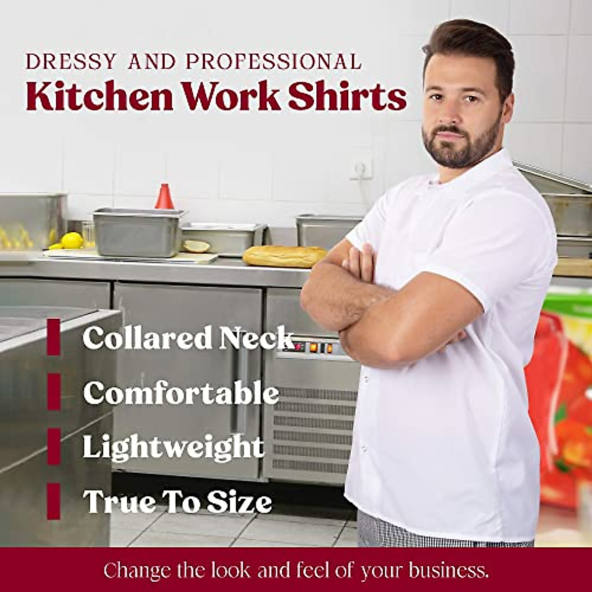 Elite Kitchens Apparel Professional Chef Shirts White Bulk Packs (1, Medium)