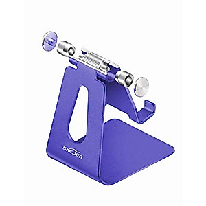 SKEJER Adjustable Cell Phone Stand, Phone Holder,Tablet Stand Dock,Aluminum Desktop Compatible with iPhone 12 iPad,Samsung Galaxy,Google All Smart Phone/Tablets Under 10 in-Royal Purple