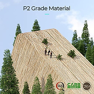 LINSY HOME 3-Tier Bookcase Display Storage Shelves Farmhouse Bookshelf for Home Office, Living Room, Bed Room - Light Brown