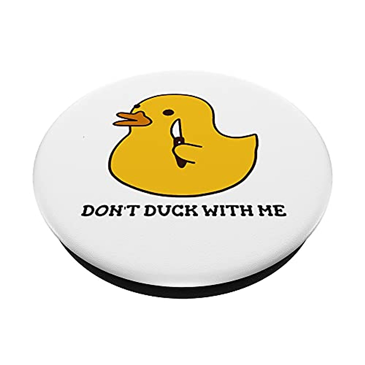 Funny Rubber Duck With Knife PopSockets Swappable PopGrip