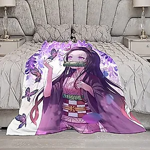 Anime Blanket Cute Blankets Fluffy Fleece Flannel Soft Throw Blankets Cozy Flannel Gift Blanket for Bed Couch Camping All Season 40"x50"