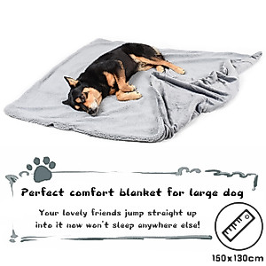 Dog Blankets for Large Dogs, Super Soft Warm Sherpa Fleece Plush Doggie Blankets and Throws for Small Medium Puppy Doggy Pet Cats，50x60 inches