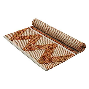 Woven St Wool Area Rug | Carpets Suitable For Living Room, Bedroom, Dining Room, Home Décor | Luxurious Handcrafted Traditional Rugs | Non-Skid | Combination Of Wool & Cotton | 2’ x 3’ | Stripe Orange