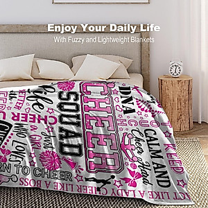 Yuituiyy Cheerleader Gifts Blanket for Girls Cheer Throw Blanket Cheerleading Gifts for Cheer Team Cheer Lovers Coach Gift Cheer Squad Birthday Gift Ideas for Teens Kids 50"x40"