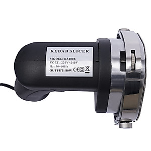 DNYSYSJ 80W Electric Shawarma Knife with Round Blade, Electric Turkish Kebab SlicerGyro Cutter Hand Held Electric Shawarma Cutter Kebab Meat Slicer Electric Kebab Knife for Lamb, Pork and Chicken