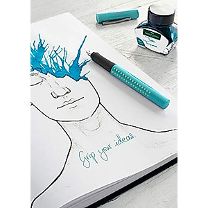 Faber-Castell 140916 Grip 2010 M Fountain Pen - Turquoise