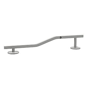 Teak Tuning Square, Bi-Level Fingerboard Rail, 12" - Custom Designed Premium Solid Steel, Matte Powder Coated Finish in Grey Mist - Superior Non-Slip Foam Feet