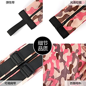 evron Reusable Travel Grocery Bags,Travel Laundry Bag,Dirty Clothes Organizer,Shopping Bag,Duffle Bag,Foldable Tote Bags (Pink Camo)