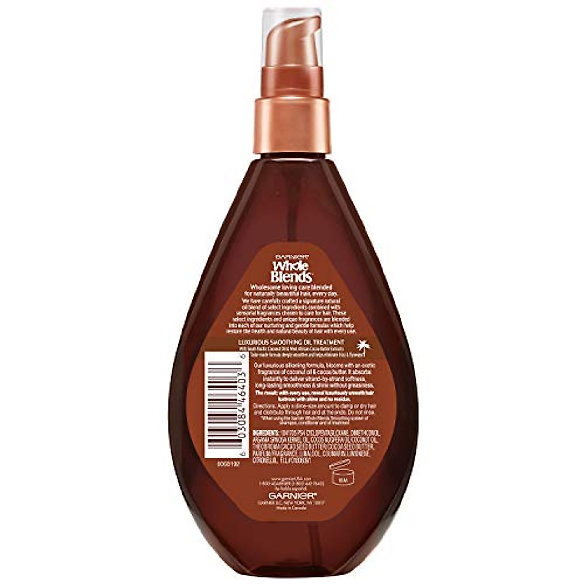 Garnier Whole Blends Smoothing Oil, Coconut Oil & Cocoa Butter Extracts 3.4 Fl Oz (1 Count)
